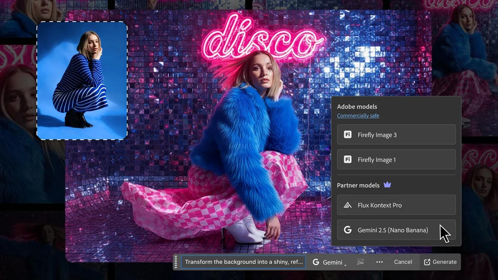 Photoshop Beta tích hợp mô hình AI Gemini 2.5 Flash Image của Google